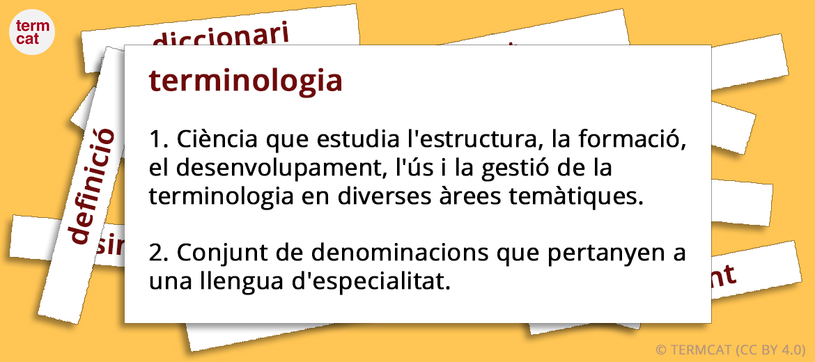 #termedelasetmana: terminologia – El blog del TERMCAT